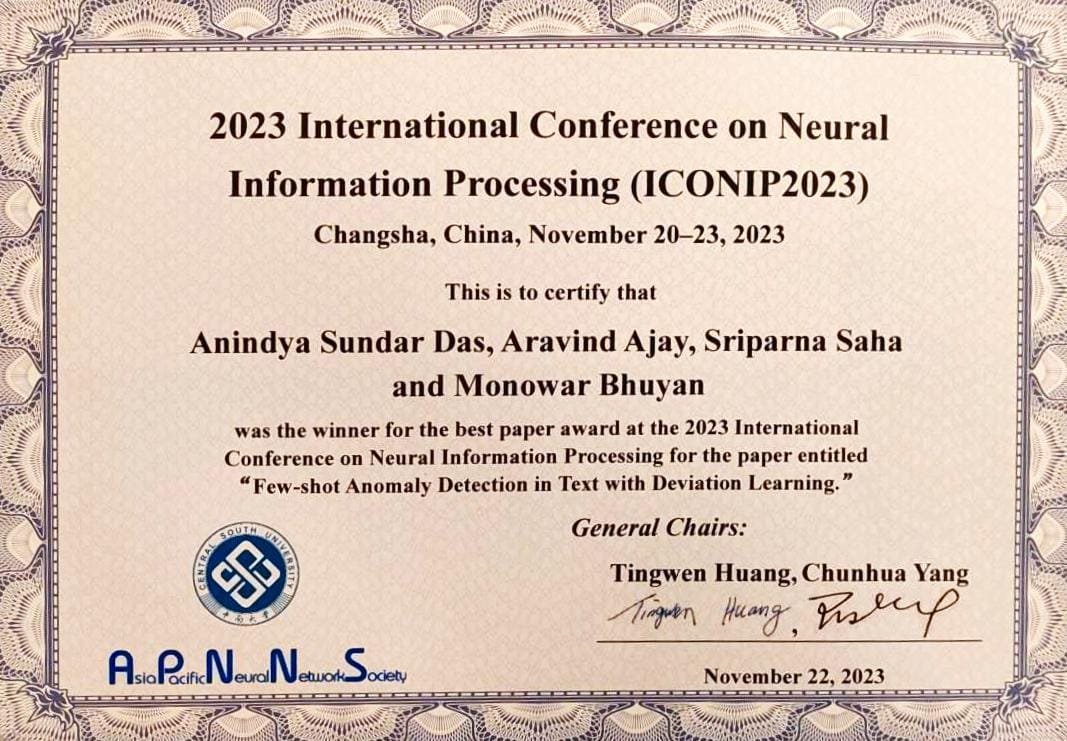 Sriparna Saha/Awards